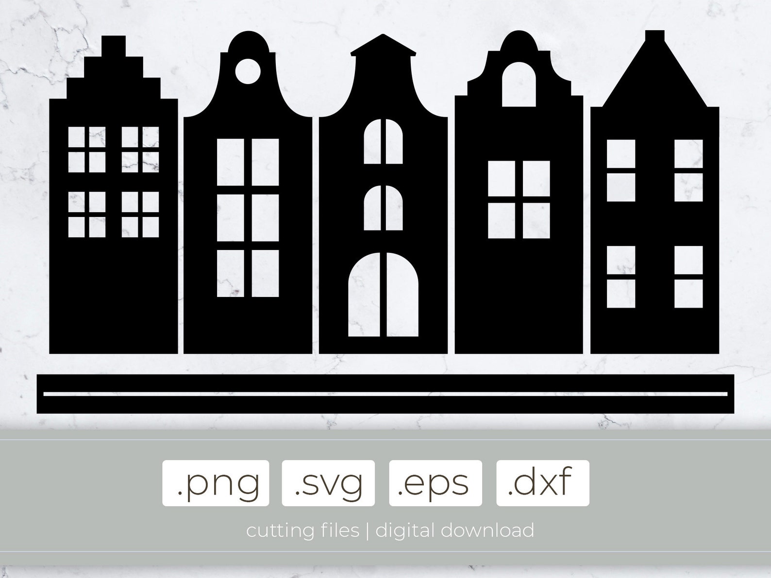 Cutting Files for Amsterdam Canal Houses, Lasercut Files, DIY ...