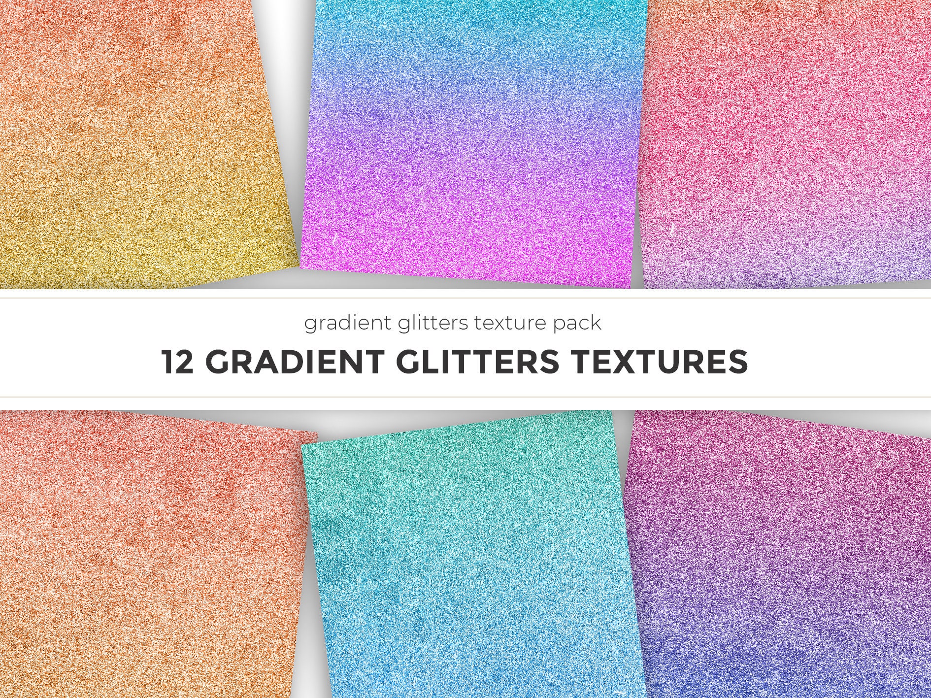 Gradient Glitter Backgrounds Digital Paper Ombre Glitter - Etsy