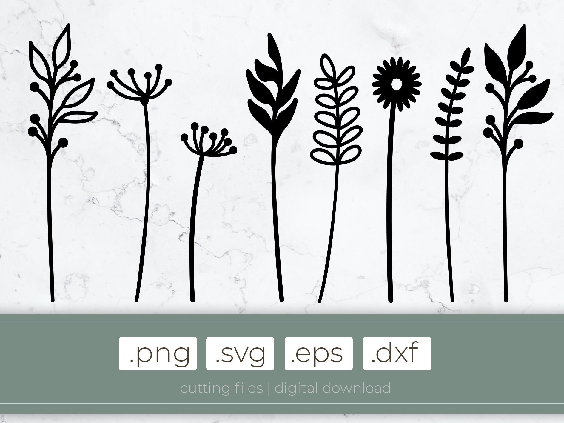 Wooden Flower Cutting Files Flowers .svg .dxf .eps .png - Etsy