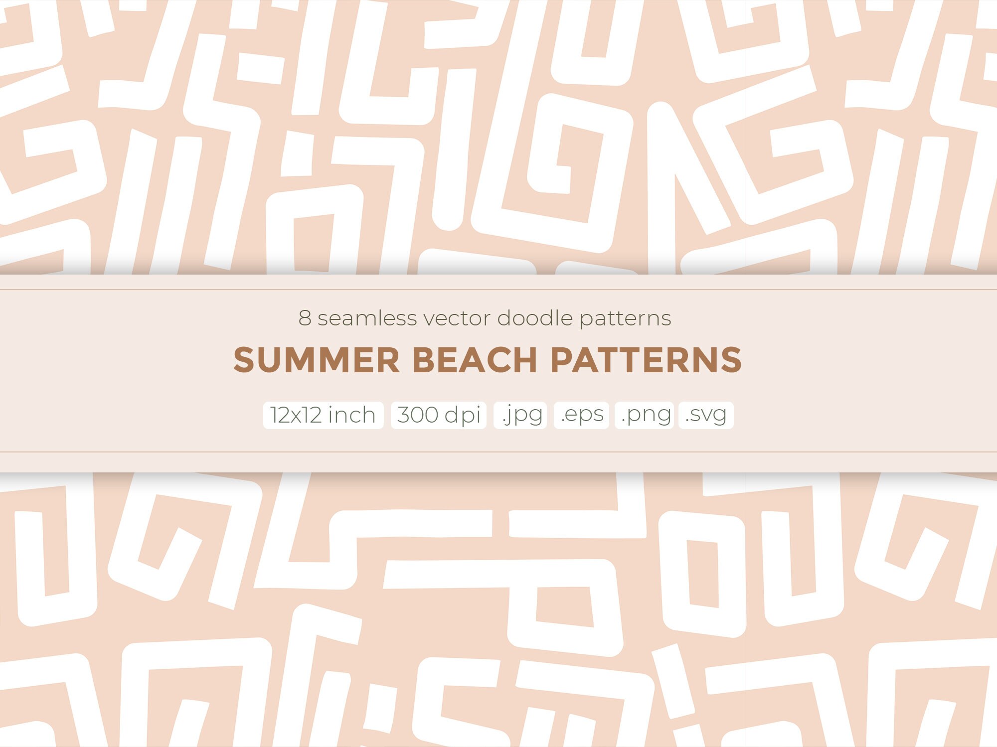 Summer Beach Pattern Design Bundle of 8 Digital Papers - Etsy