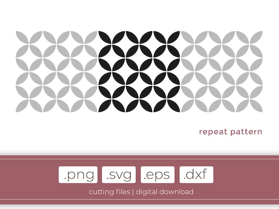 Pattern Tile Cutting Files .svg .dxf .eps .png Circle Retro - Etsy