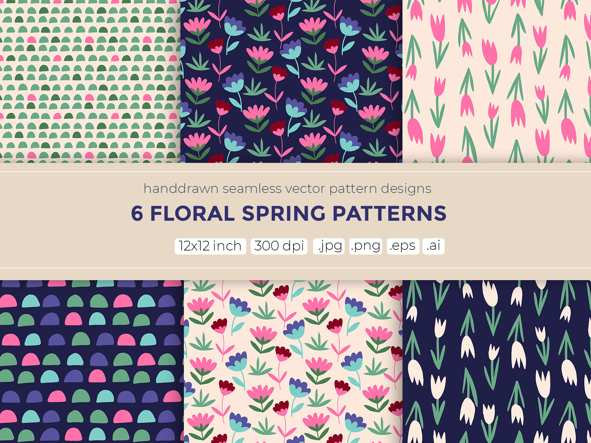 Floral Vector Pattern In Ai