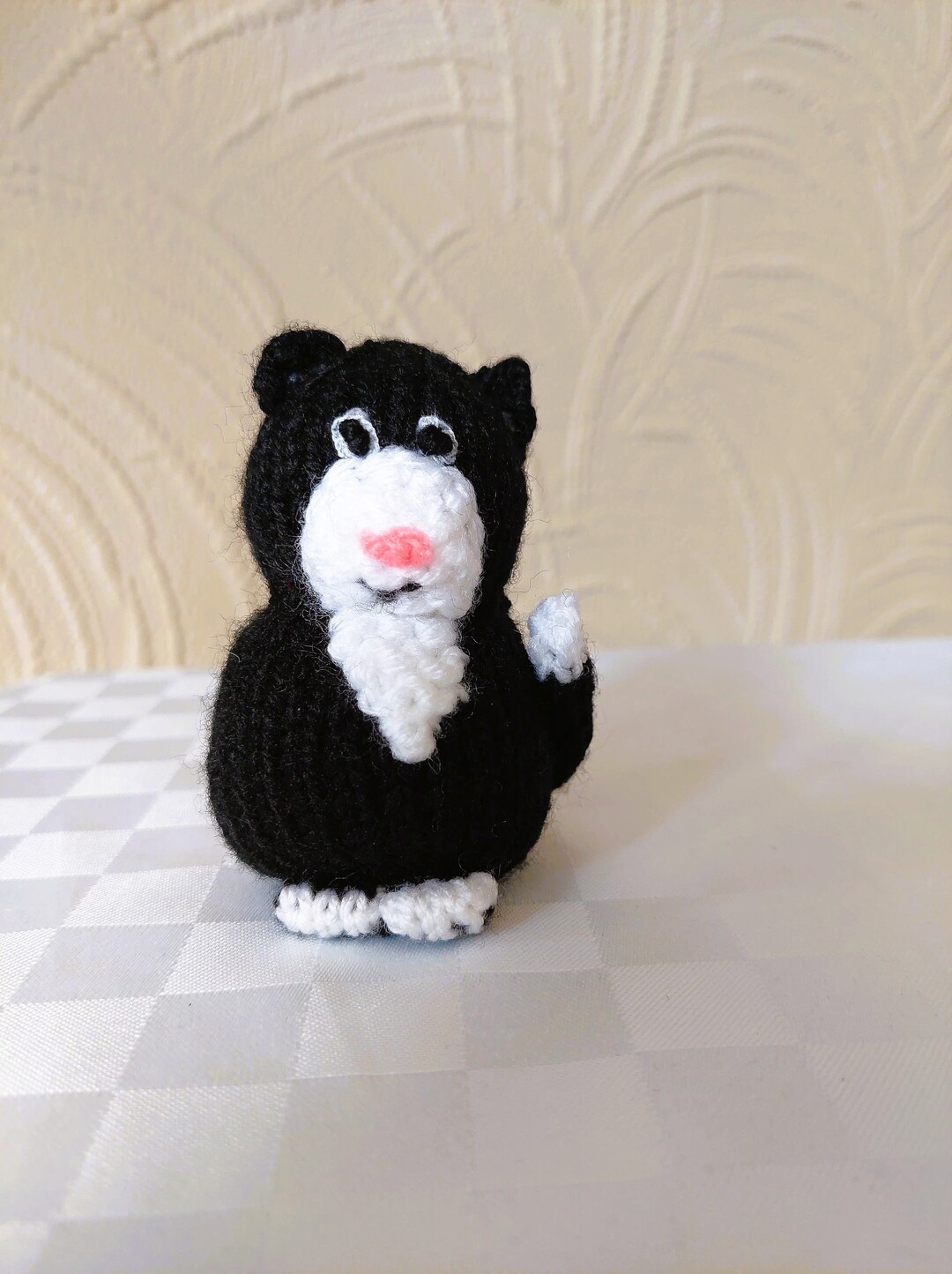 JESS THE CAT. Postman Pat's Cat. Soft Toy. Knitted by Nana . Safety ...