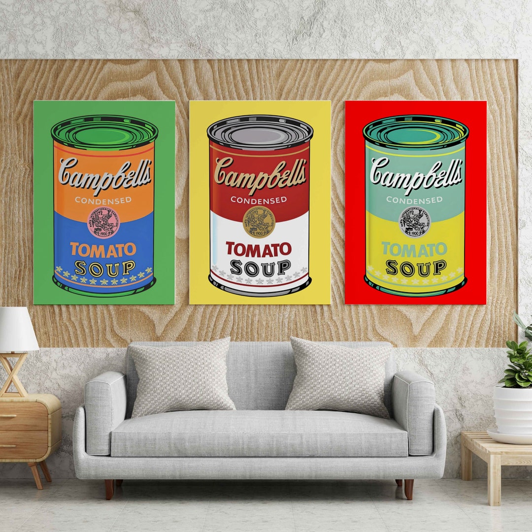 Campbell's Soup Print, Pop Art Printable Wall Art, Set of 3 Gallery ...