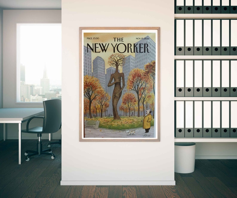 Vintage New Yorker Magazine Cover Printable Cosy Room Wall - Etsy
