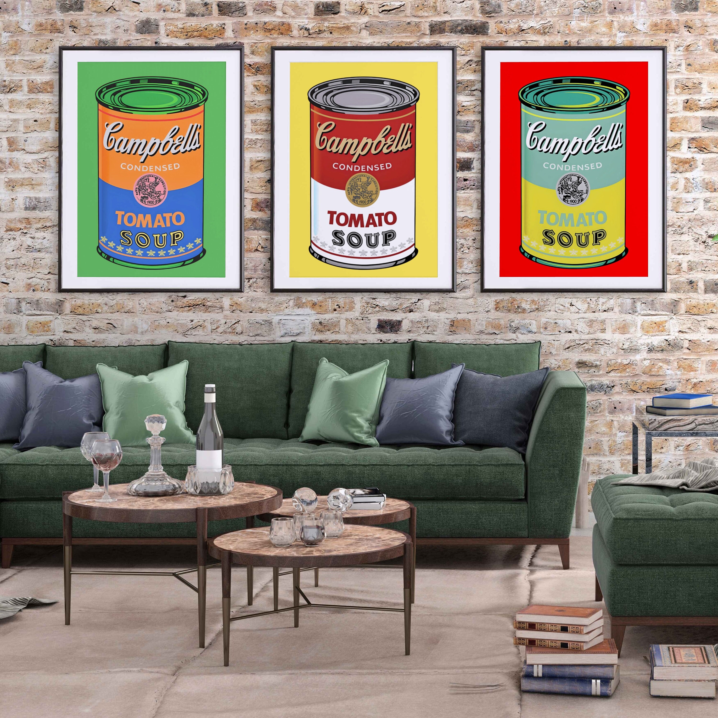 Campbell's Soup Print, Pop Art Printable Wall Art, Set of 3 Gallery ...