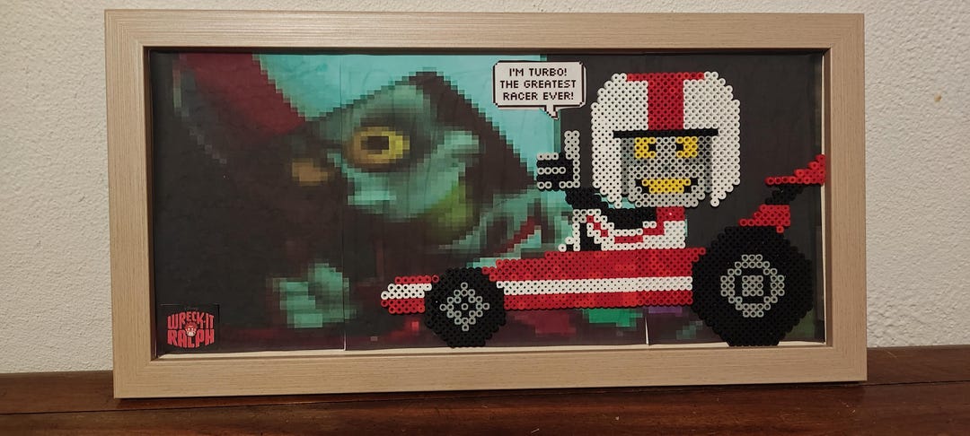 Framed Bead Art of Turbo From Wreck-it-ralph - Etsy