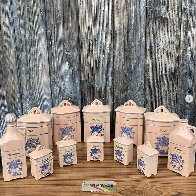 Ceramic Spice Jar Set - Etsy