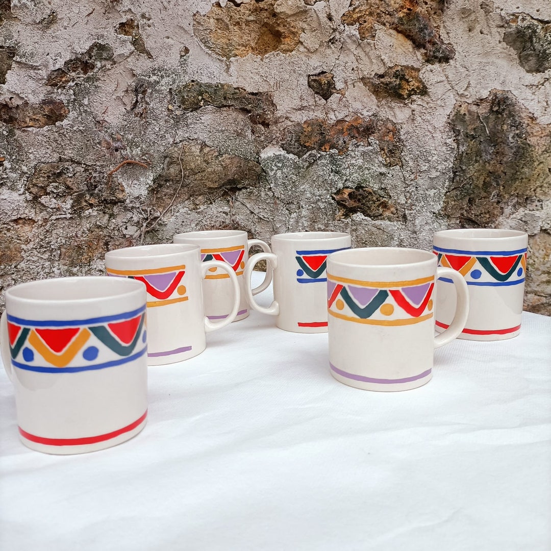 MOBIL Vintage Cups - Etsy