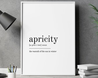 Apricity Dictionary - Etsy
