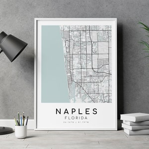 NAPLES Florida City Map, City Map Prints, Personalized Gifts Designs ...