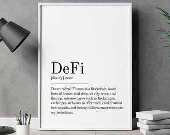 Defi Quote Poster - Etsy