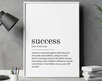 Printable Success Poster - Etsy