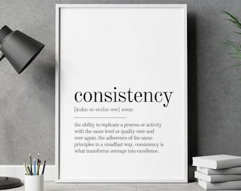 Consistency Word Art - Etsy