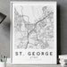 ST. GEORGE Map Print, Utah UT Usa Map Poster, Gifts for Him, Gift City ...