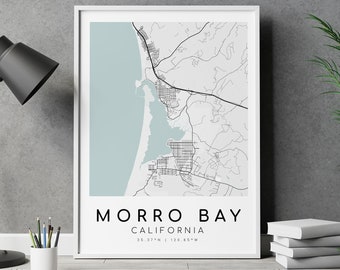 Morro Bay Map Print - Etsy