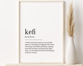 DIGITAL FILE Greek Sayings Kefi Digital Print - Etsy