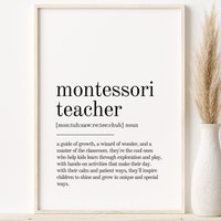 Montessori Quotes Wall Art, Play is the Work of the Child, Printable ...