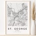 ST. GEORGE Map Print, Utah UT Usa Map Poster, Gifts for Him, Gift City ...