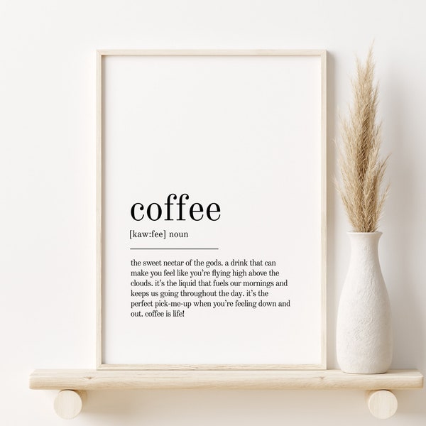 Coffee Quote Poster - Etsy