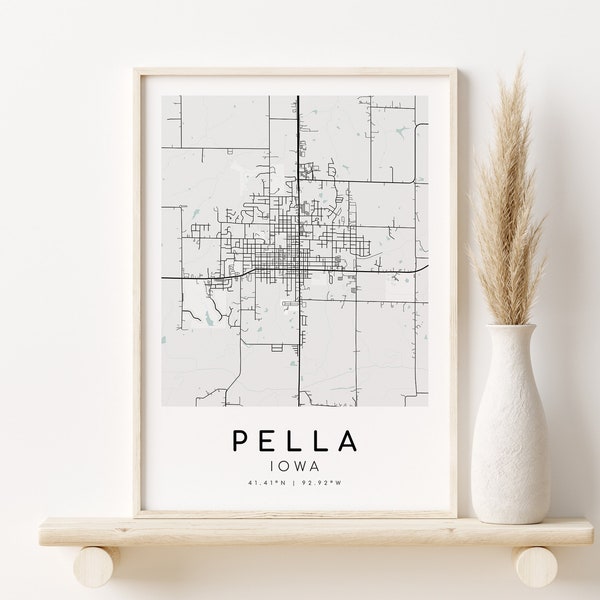 Map of Iowa - Etsy