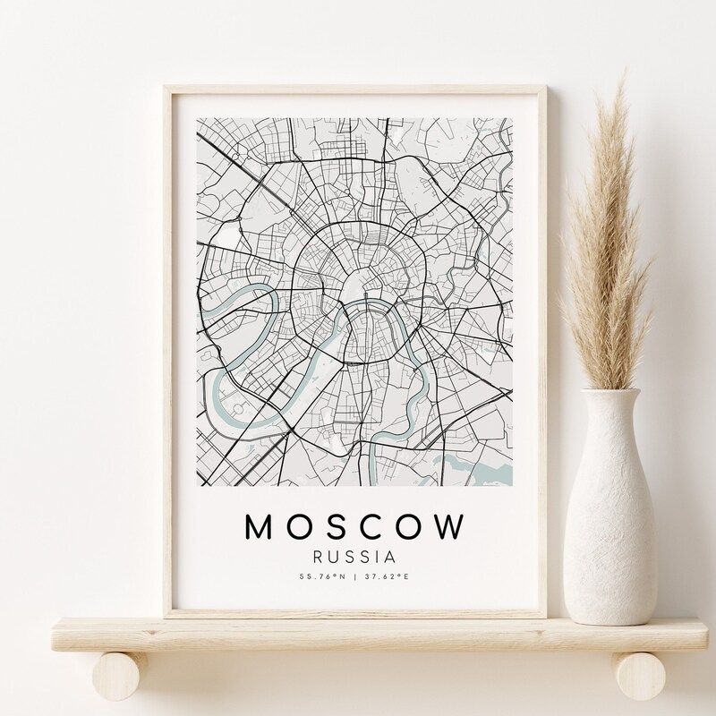 Russia Cities Map - Etsy