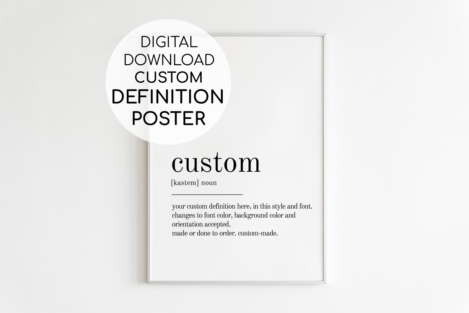 Digital Download Custom Definition Print Birthday Gift - Etsy