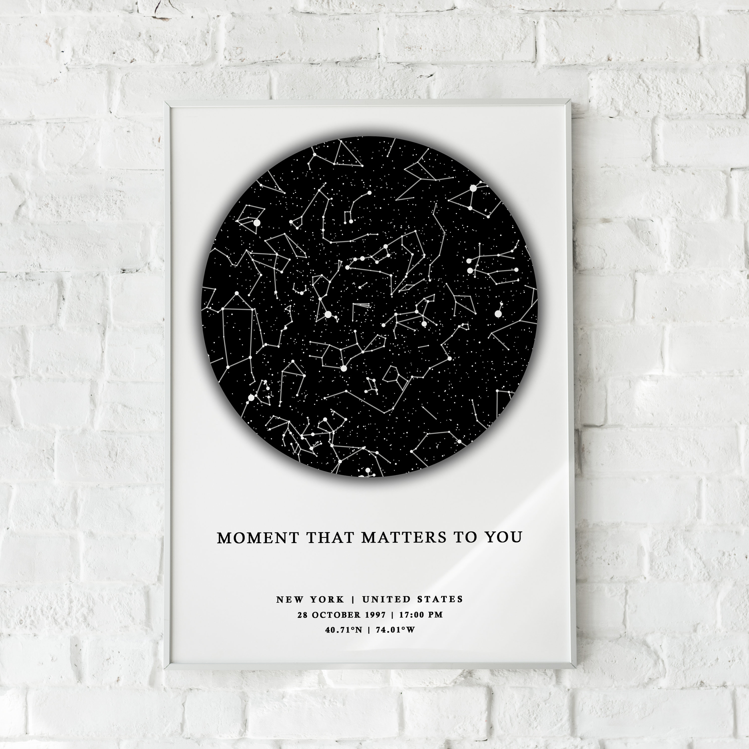 Digital Download Custom Star Map by Date Printable Constellation, Chart ...