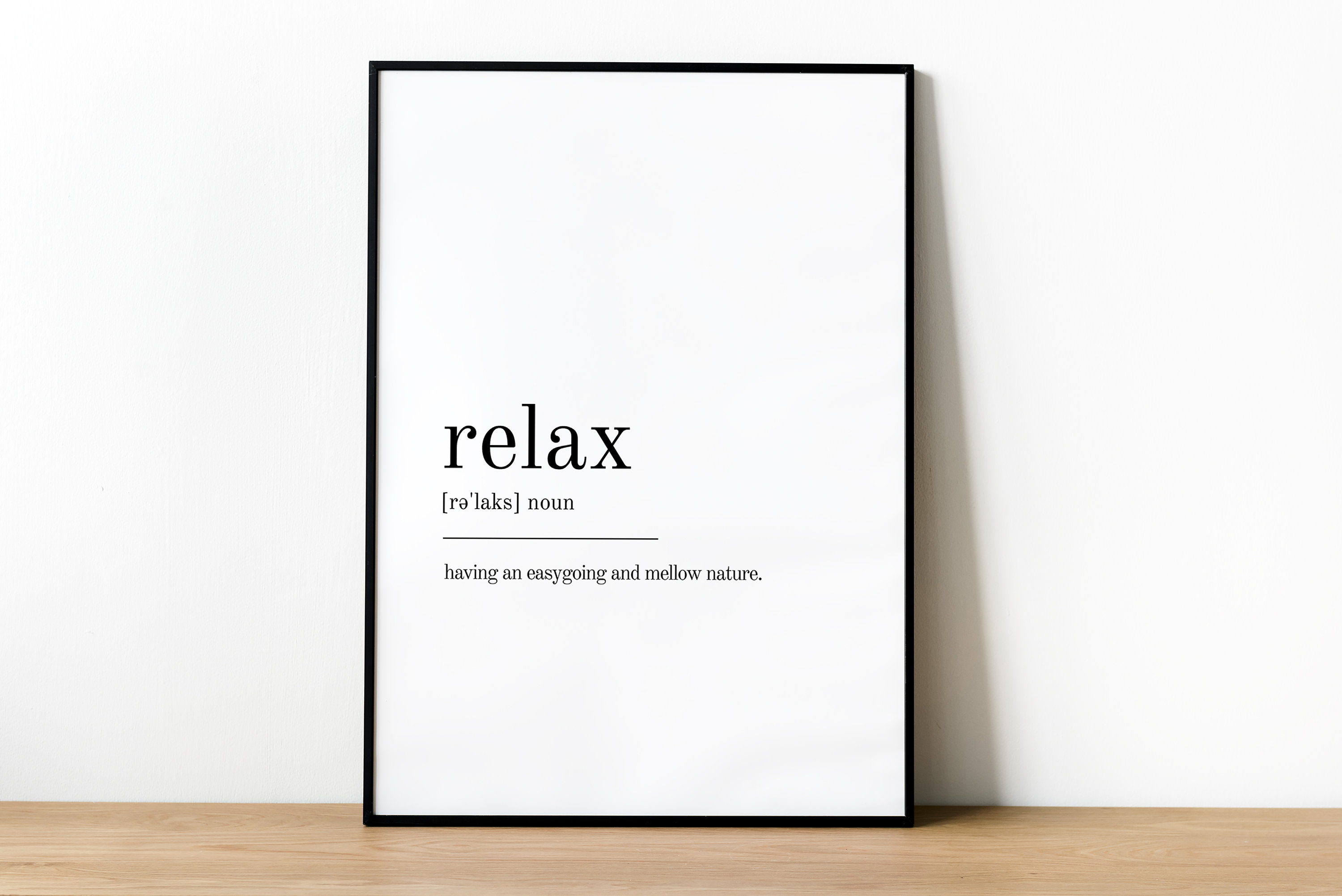 Relax Definition Print, Self Love Wall Art, Definition Print, Relax ...