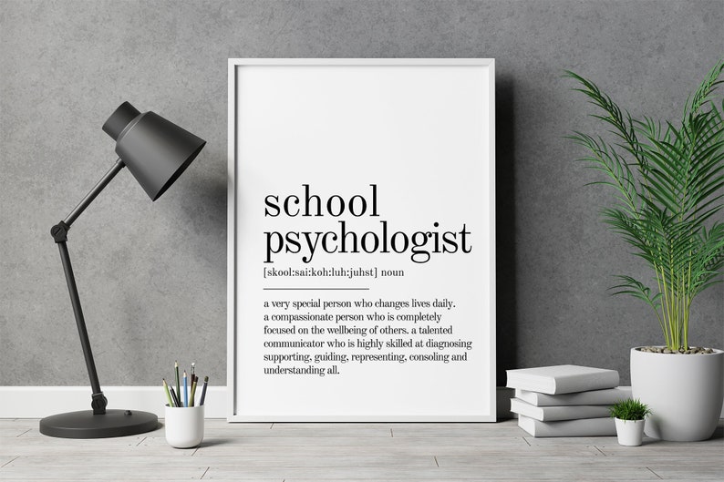 School Psychologist Definition Print Wall Art Prints - Etsy