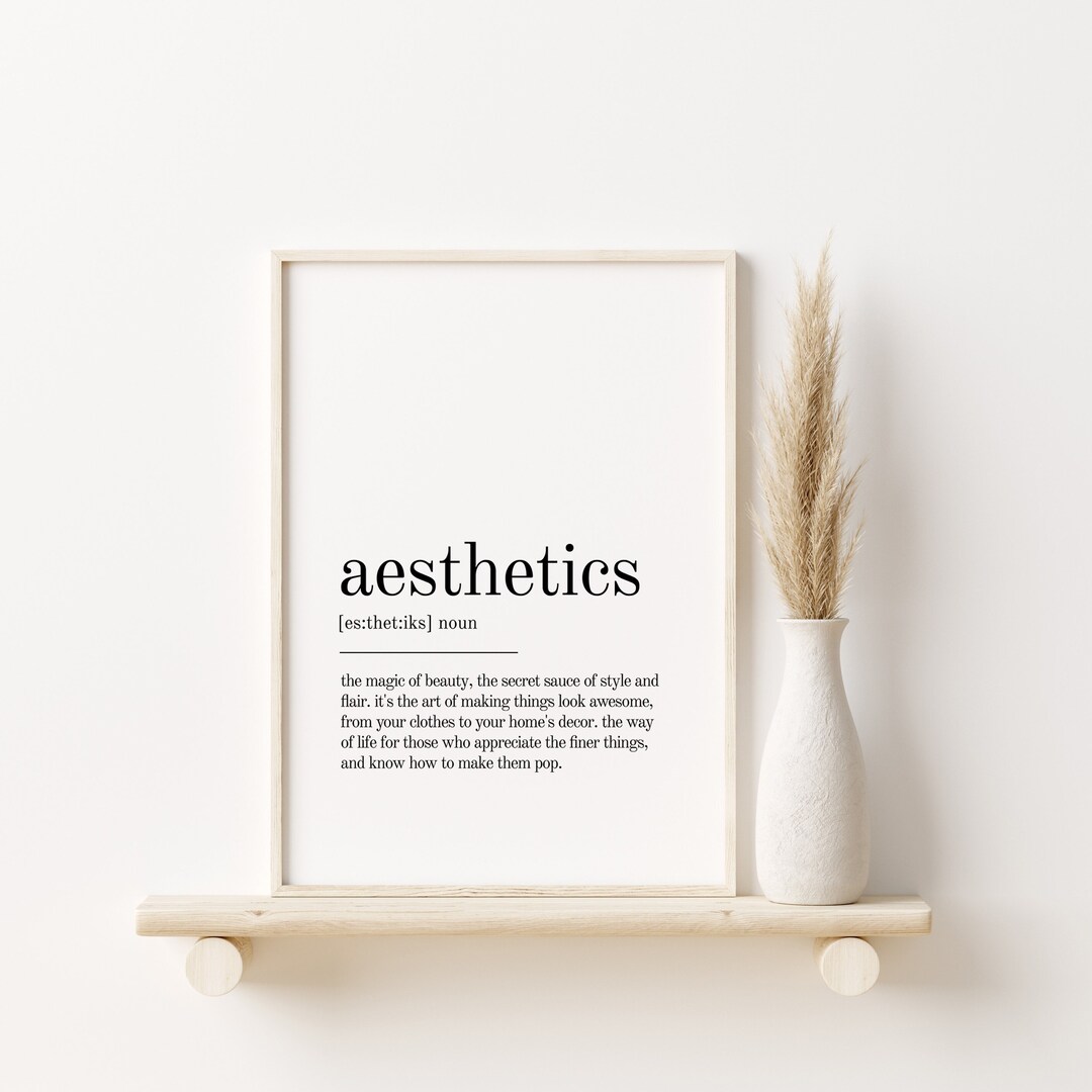 Aesthetics Definition Print, Gifts for Him, Aesthetics Personalized ...