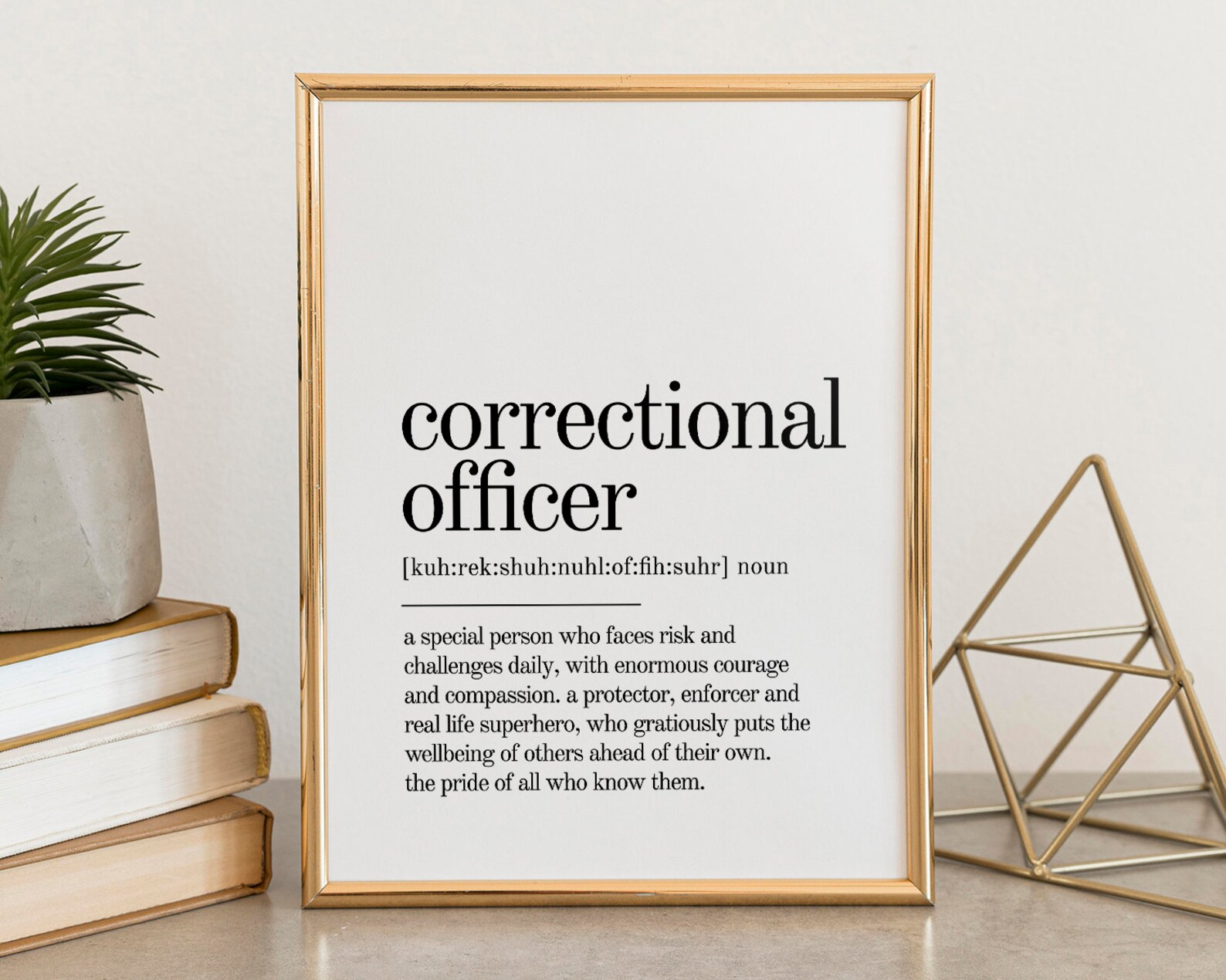 Correctional Officer Definition Print Self Love Wall Art - Etsy