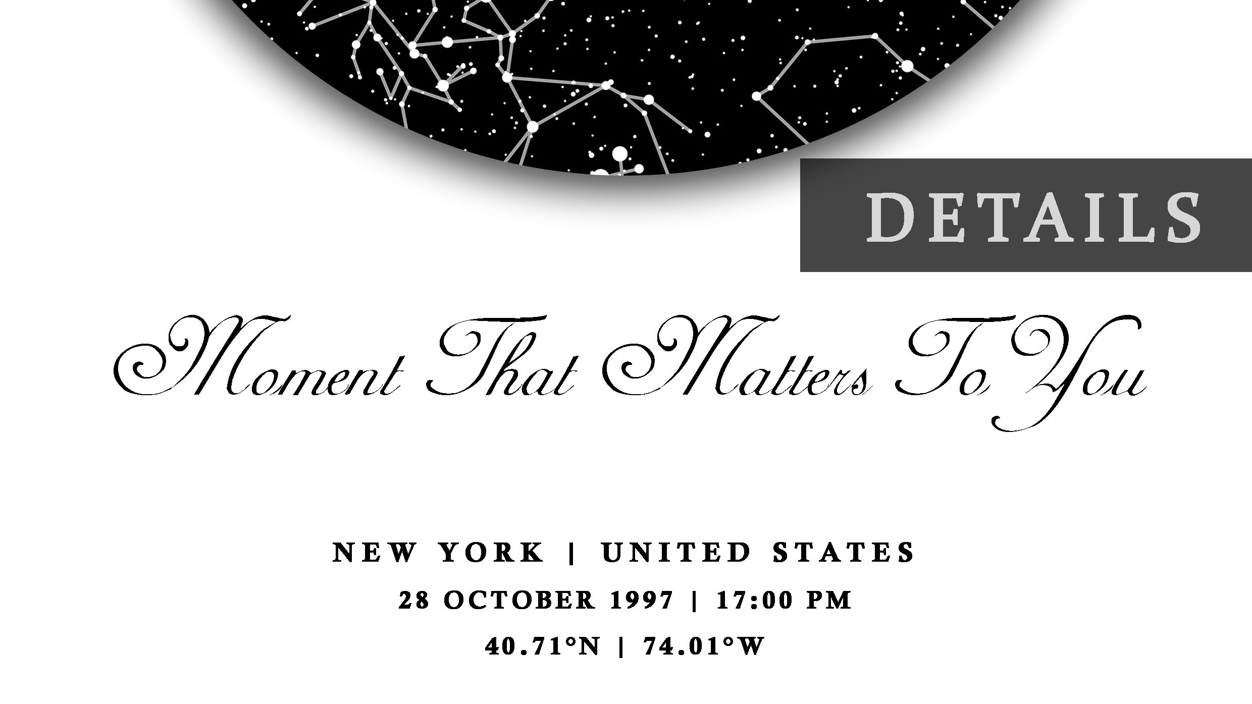 Digital Download Custom Star Map by Date Printable Constellation, Chart ...