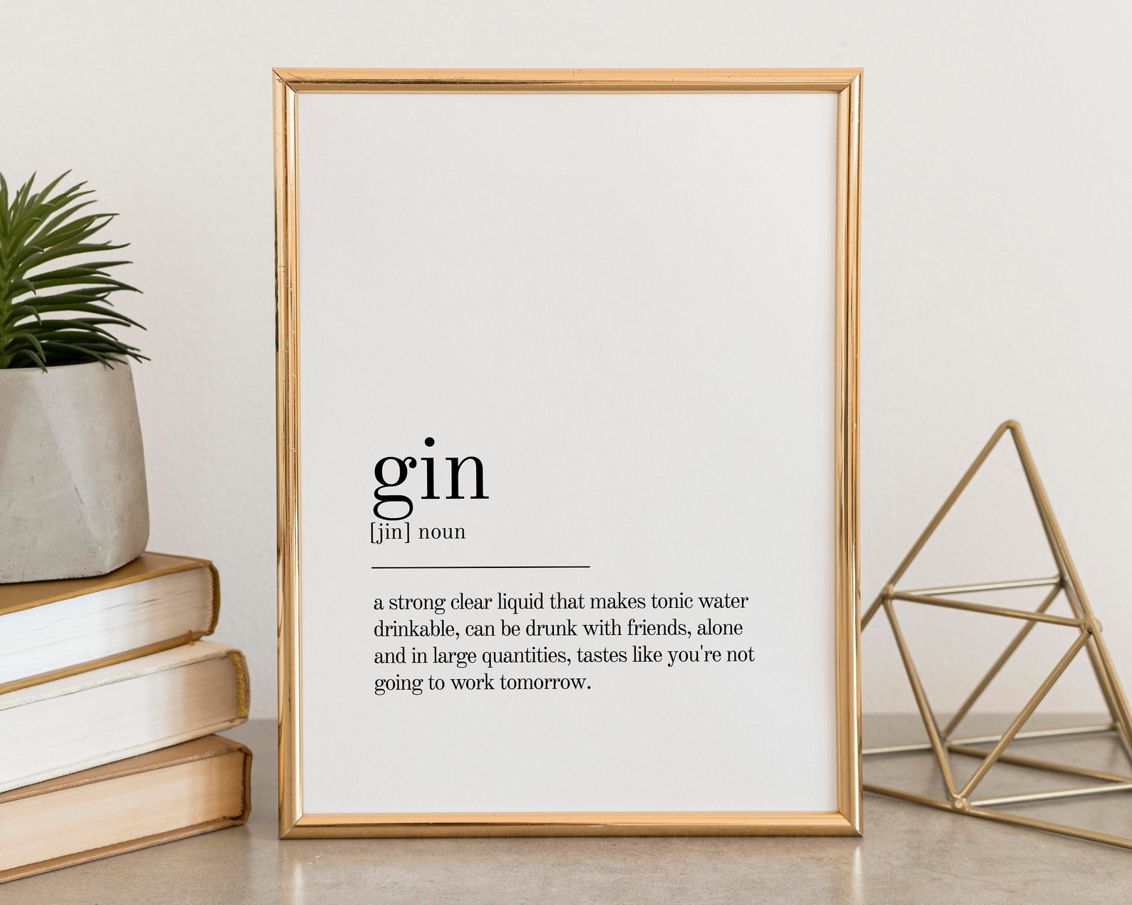 Gin Definition Print Gin Self Love Wall Art Gin Dictionary - Etsy