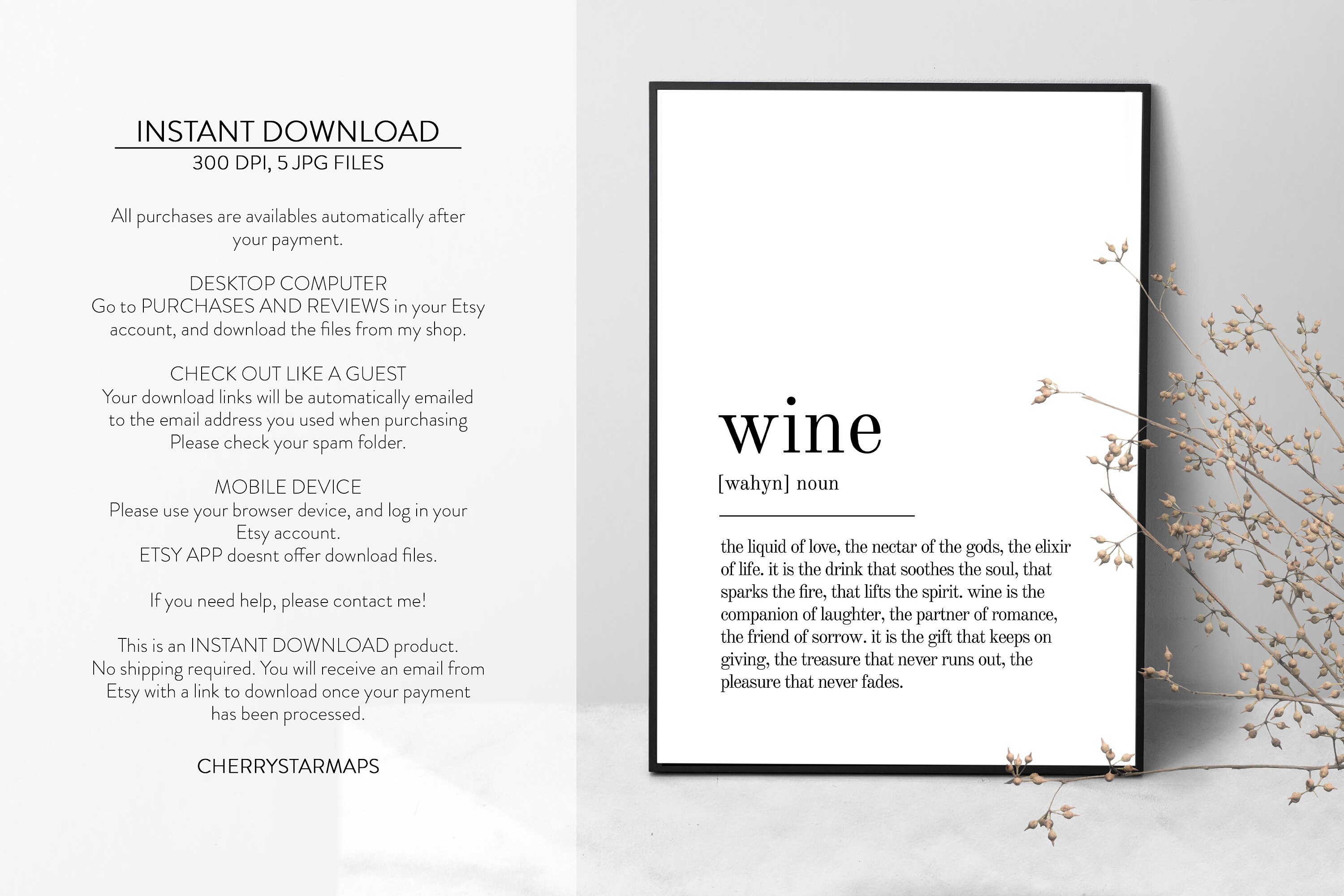 Tomorrow Definition Print, Wall Art Prints, Digital Download, Tomorrow ...