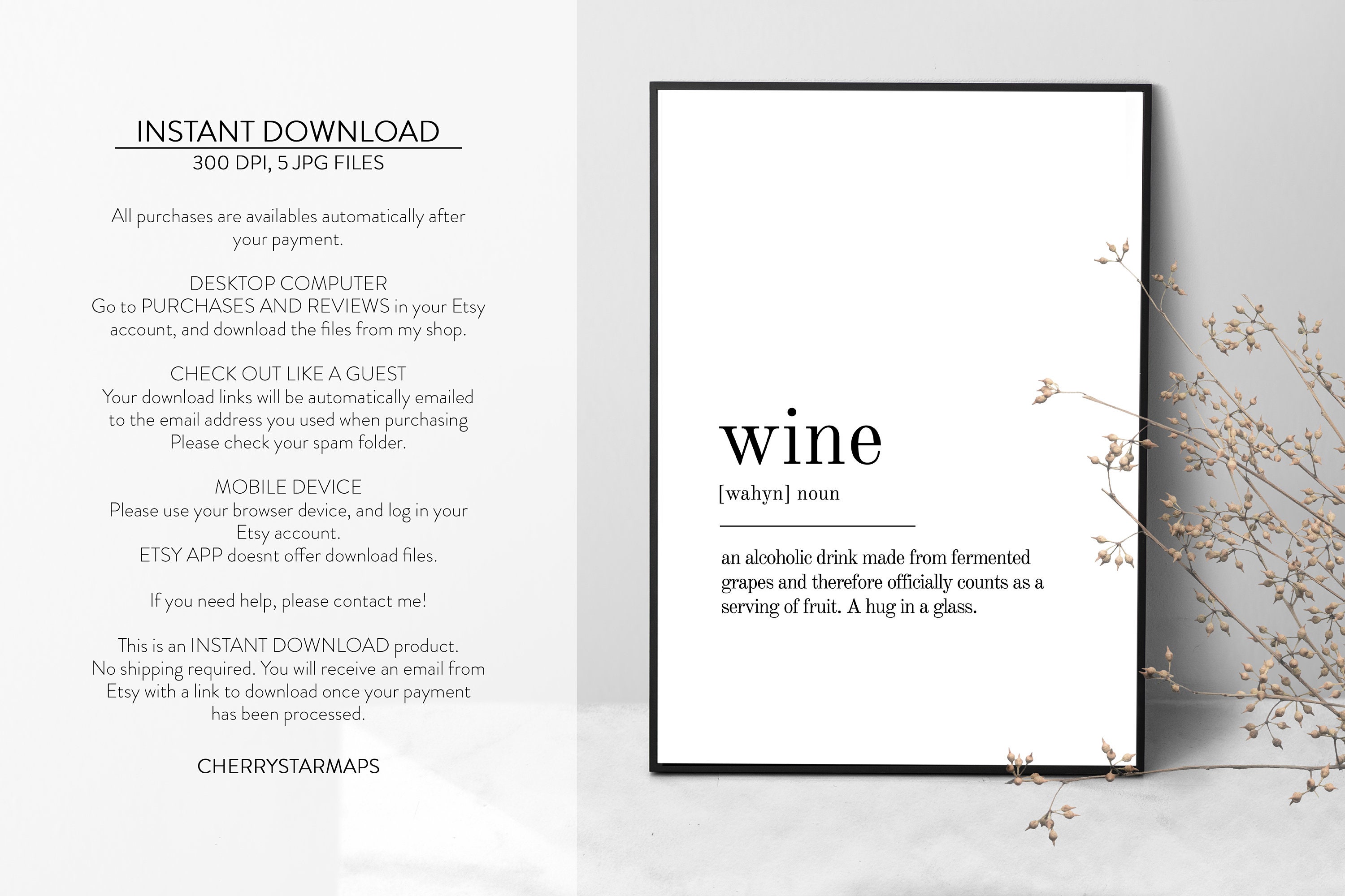 Girlfriend Definition Print Wall Prints Digital Download - Etsy