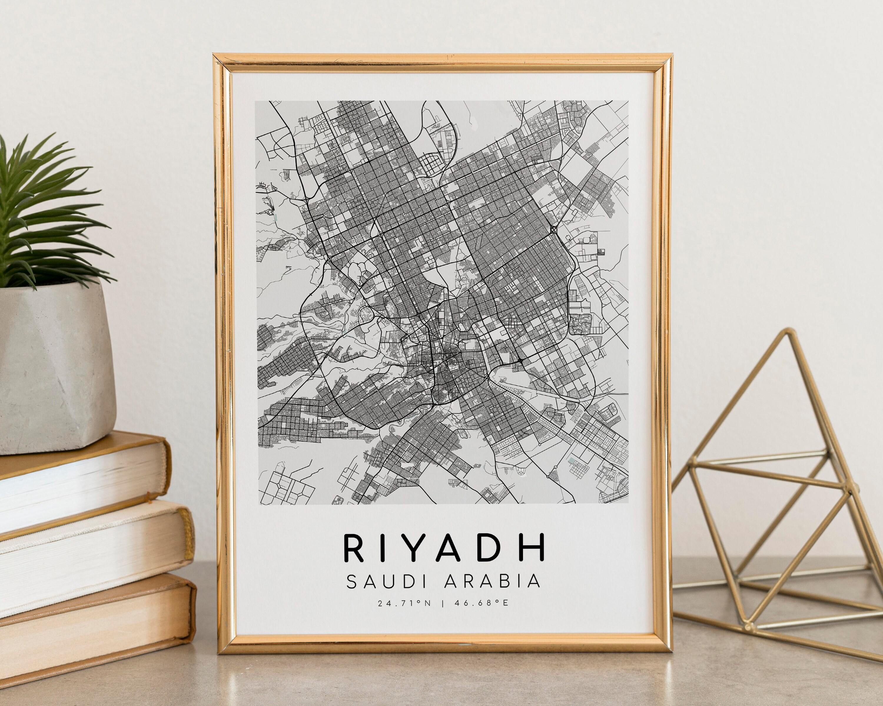 RIYADH Saudi Arabia City Map Personalized Map Print New Job - Etsy UK