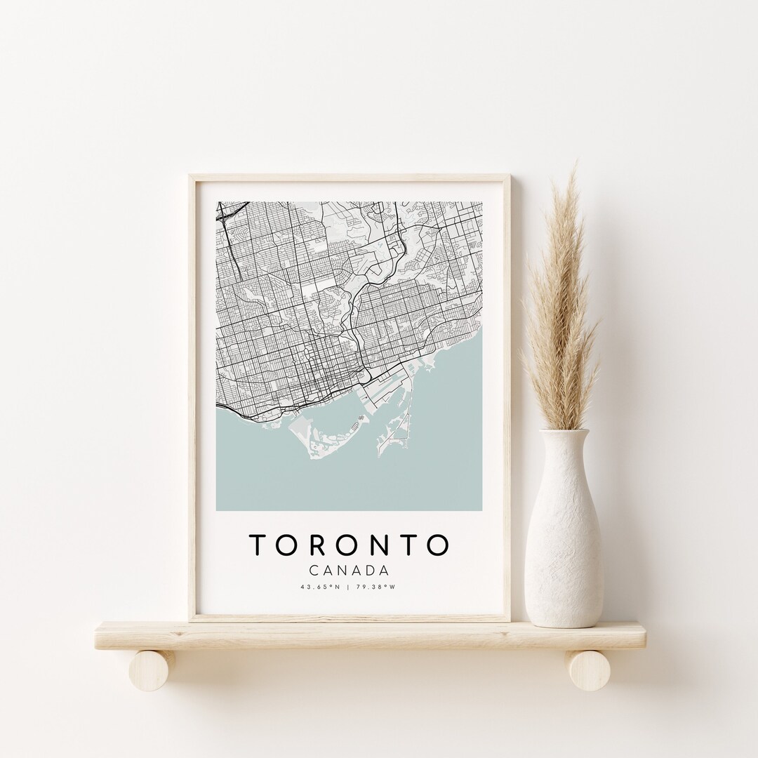 TORONTO Canada City Map, Home Map, Map Print, Custom Locations ...