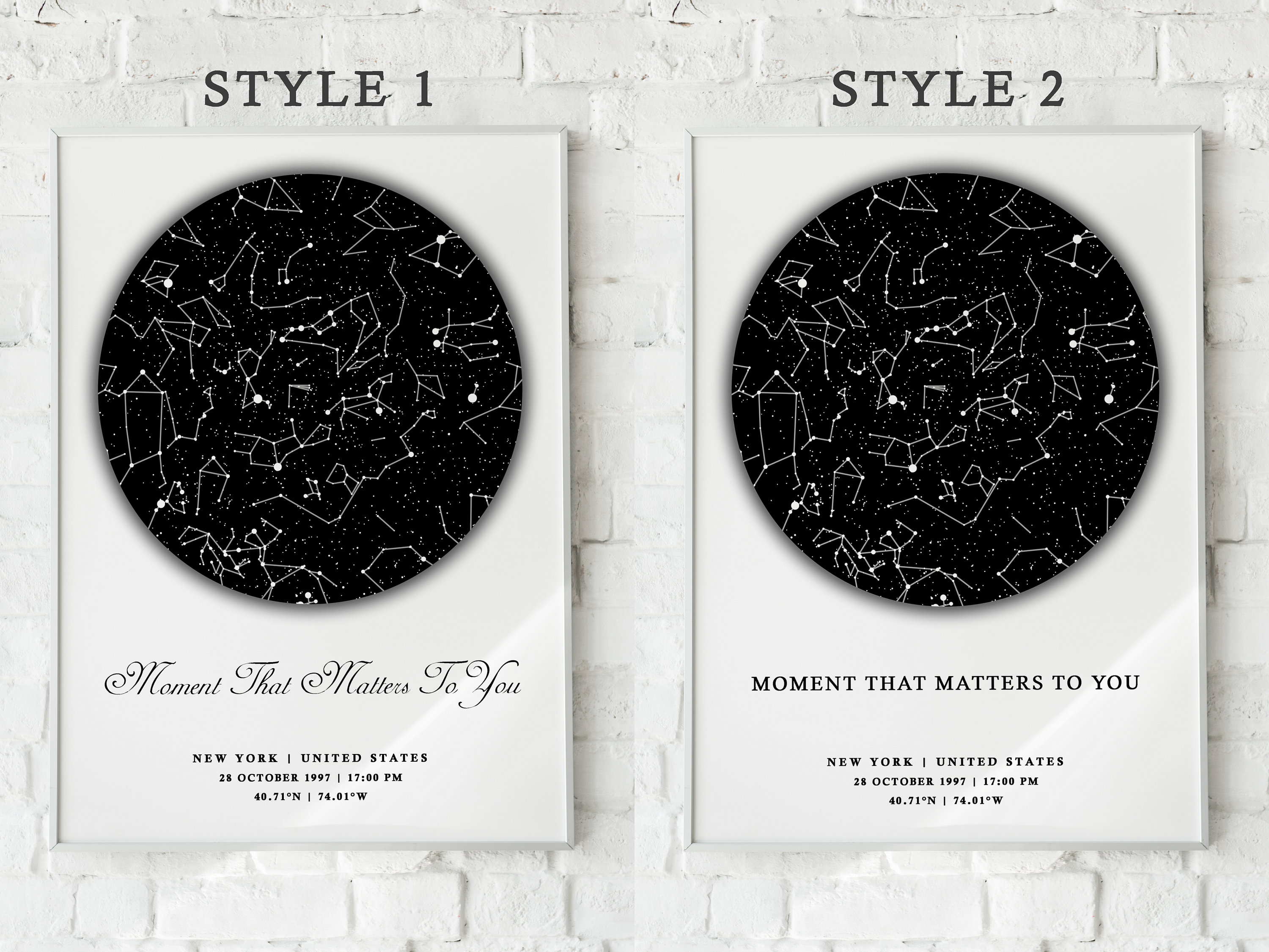 Digital Download Custom Star Map by Date Printable - Etsy