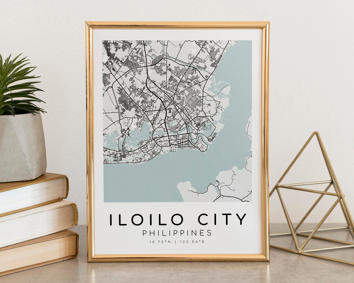 ILOILO CITY Philippines Map Print, City Map Poster, Unique Gift Idea ...
