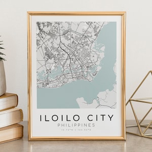 ILOILO CITY Philippines Map Print, City Map Poster, Unique Gift Idea ...