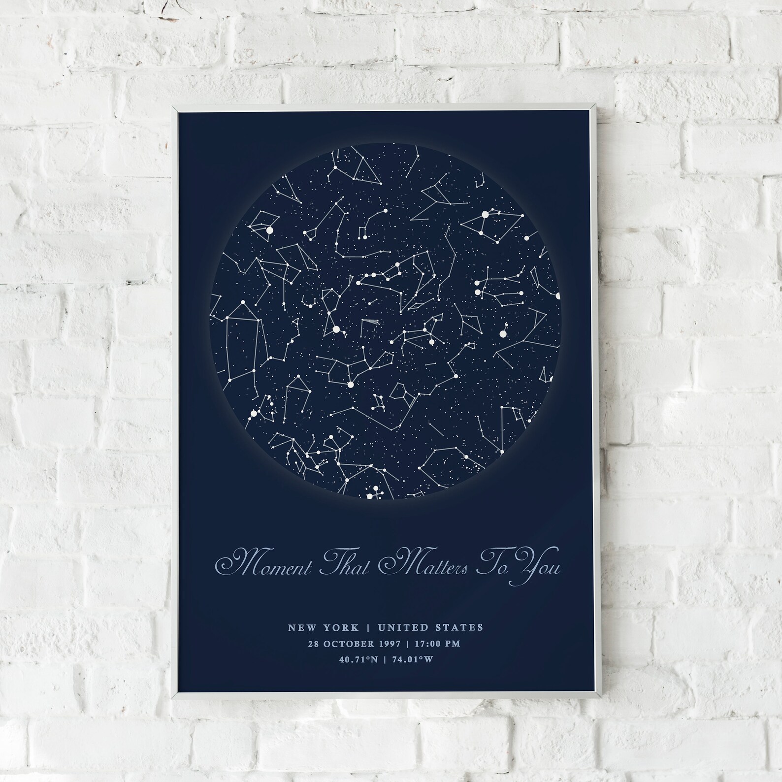 Digital Download Custom Star Map by Date Printable Constellation, Chart ...