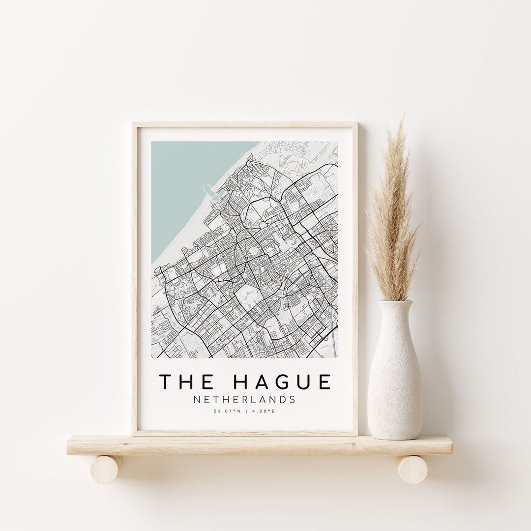 THE HAGUE Netherlands City Map, Home Map, Map Print, Custom Locations ...