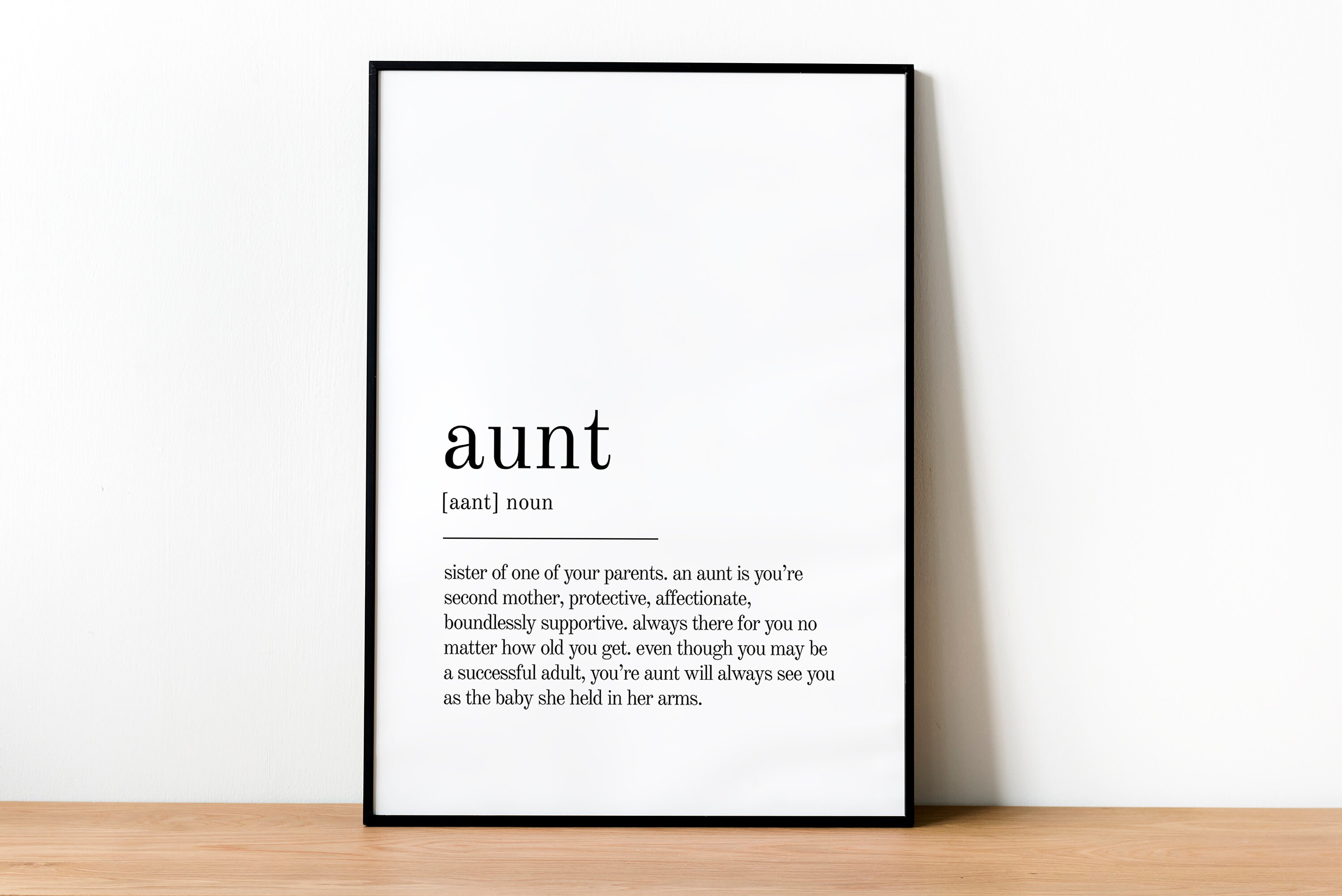 Aunt Definition Print, Book Quote Print, Office Definition Print, Wall ...