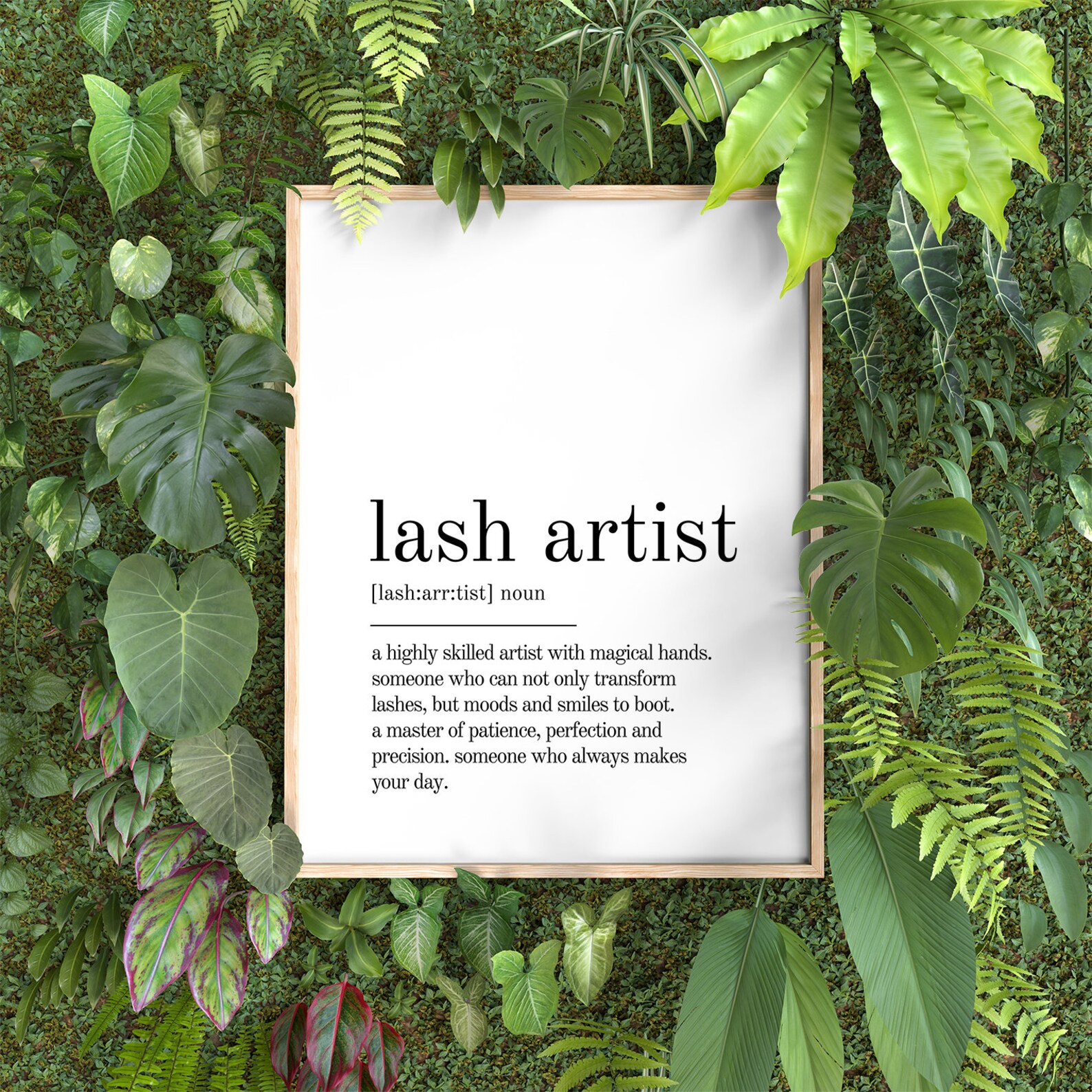 Lash Artist Definition Print Self Love Wall Art Dictionary - Etsy