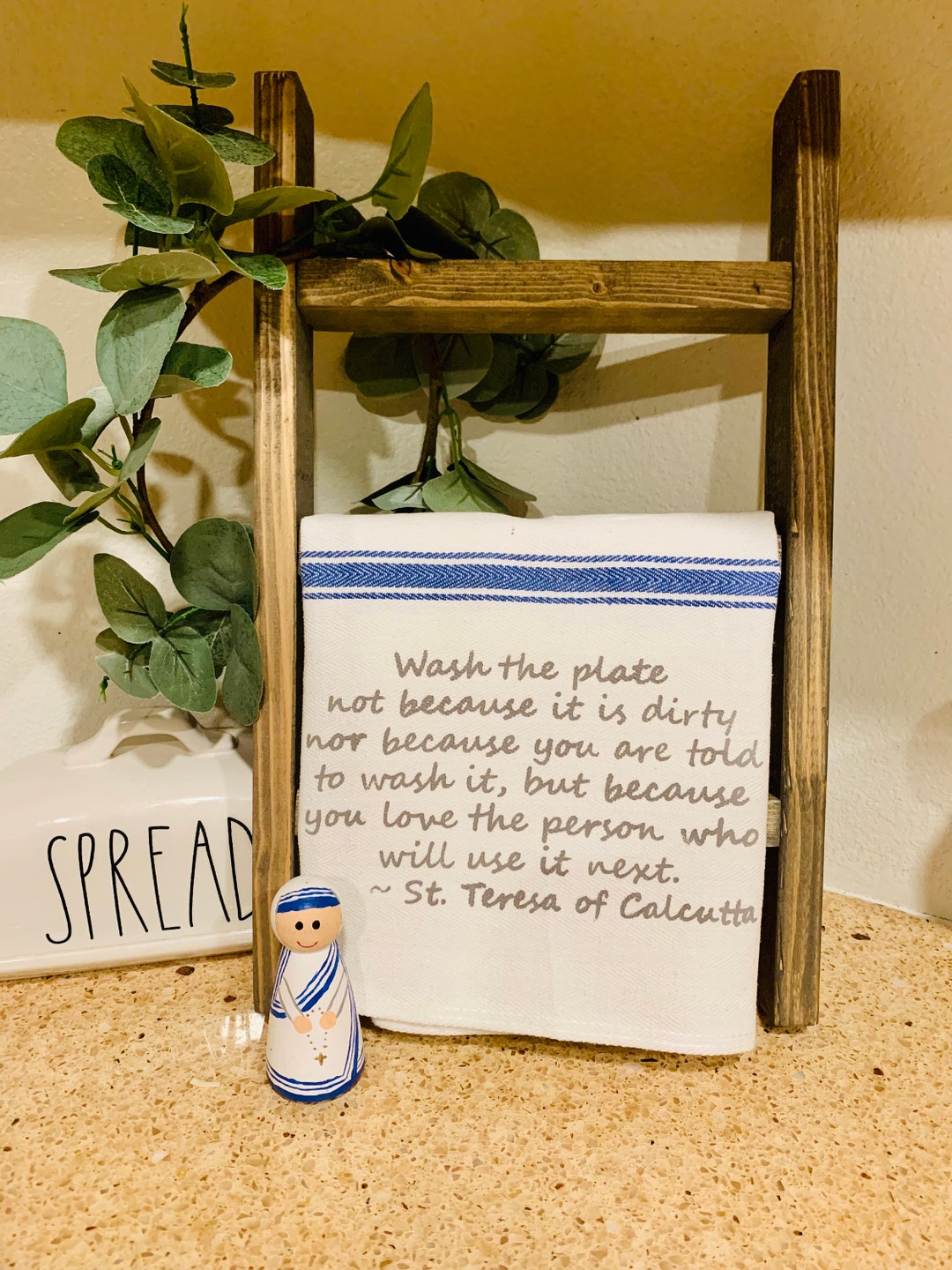 Mother Teresa Kitchen Dish Towel - Etsy