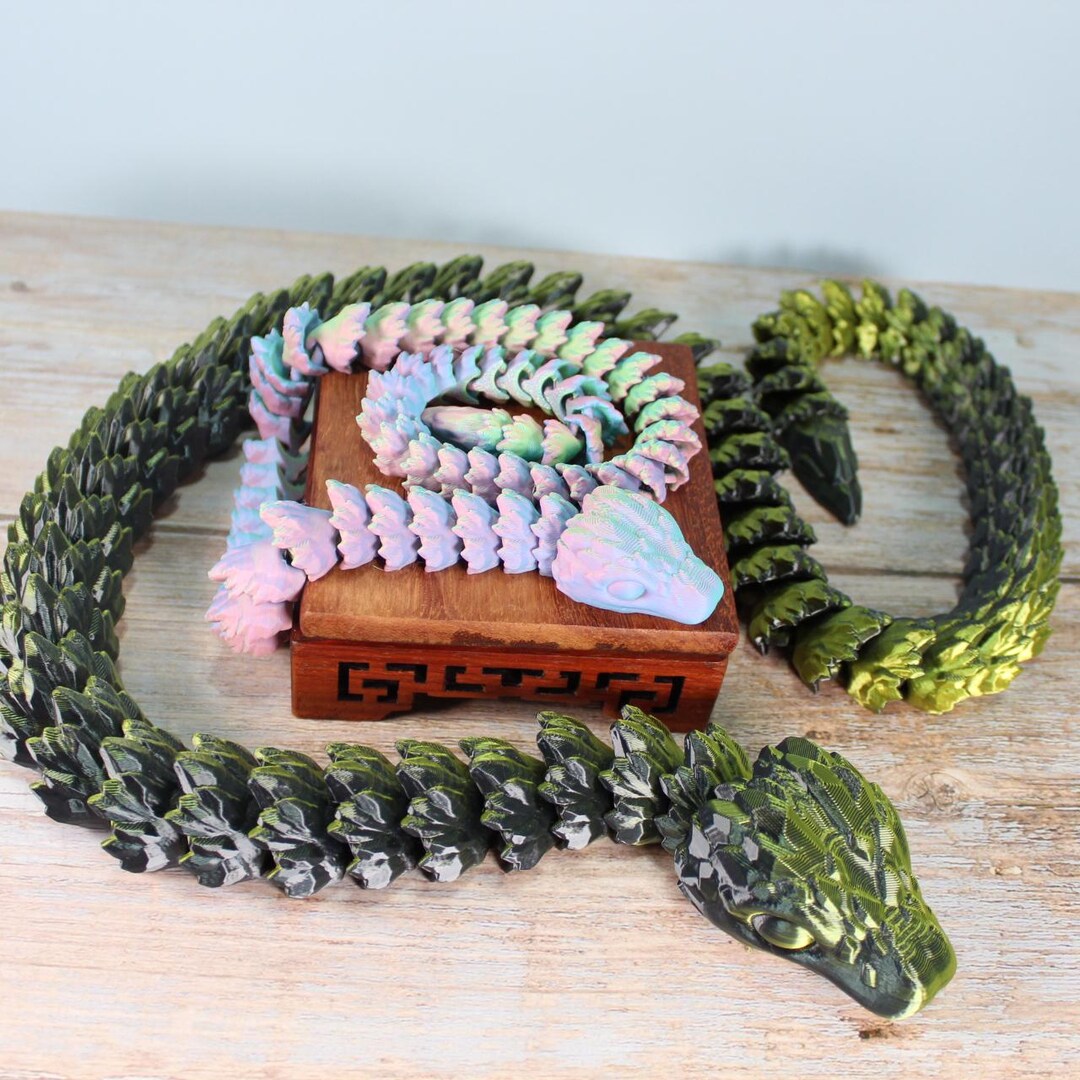 Articulated 3D Printed Crystal Snake Flexi Fidget Sensory Snake Toy ...