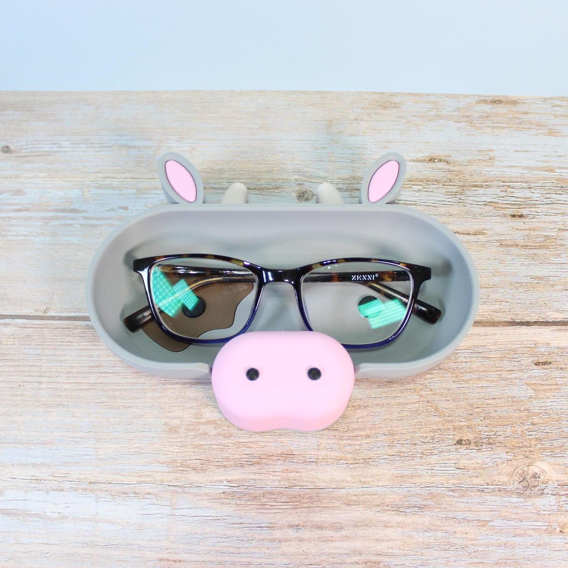 Adorable Farm Animal Eyeglass Glasses Holder - 3D Printed Pig, Cow, or ...