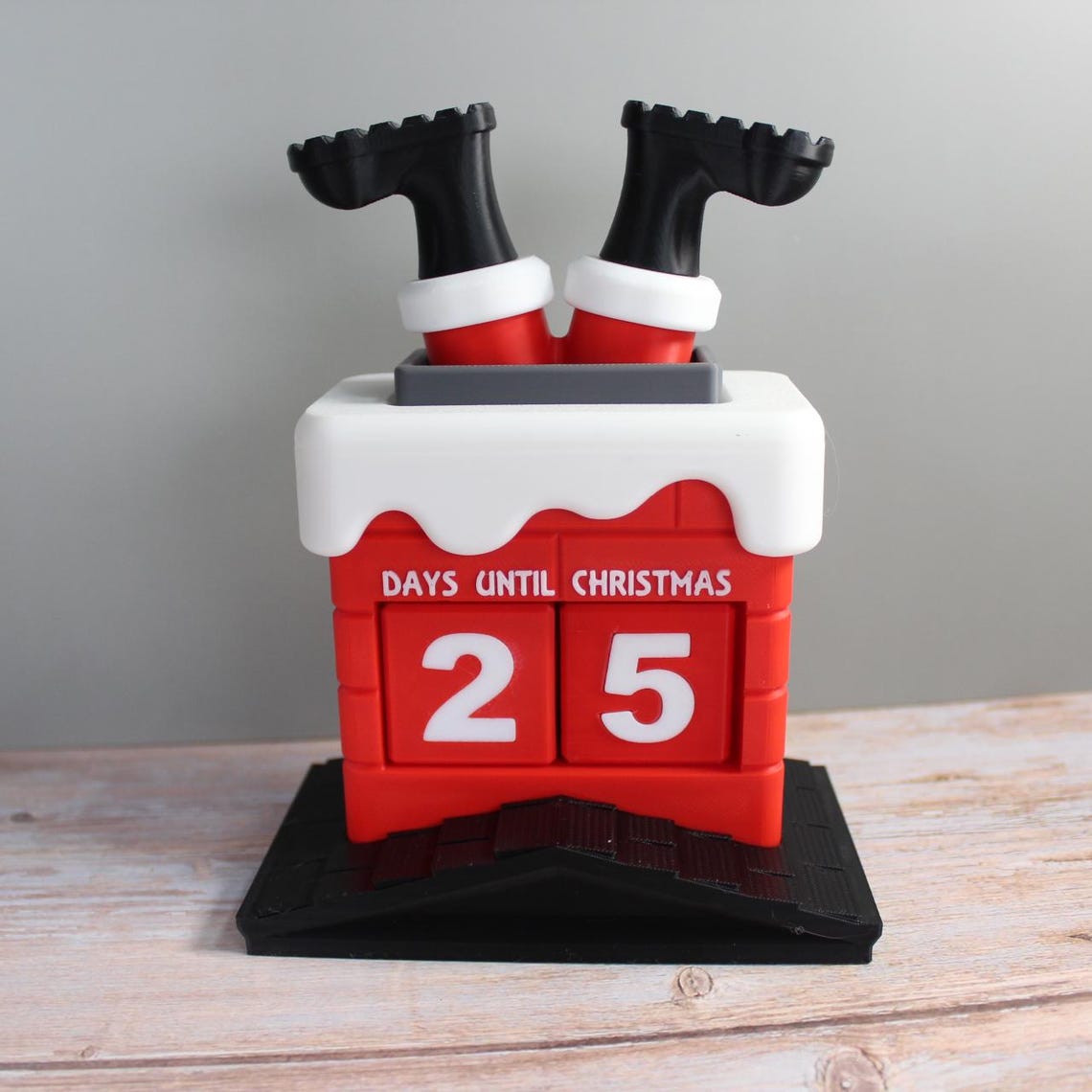 Santa in the Chimney Christmas Countdown Calendar – 3D Printed Holiday ...