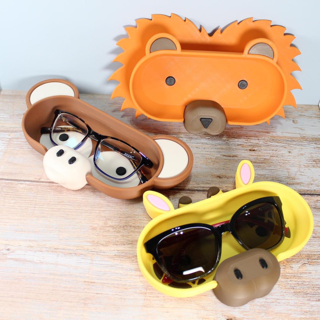Fun Jungle Animal Eyeglass Glasses Holder - 3D Printed Lion, Giraffe ...